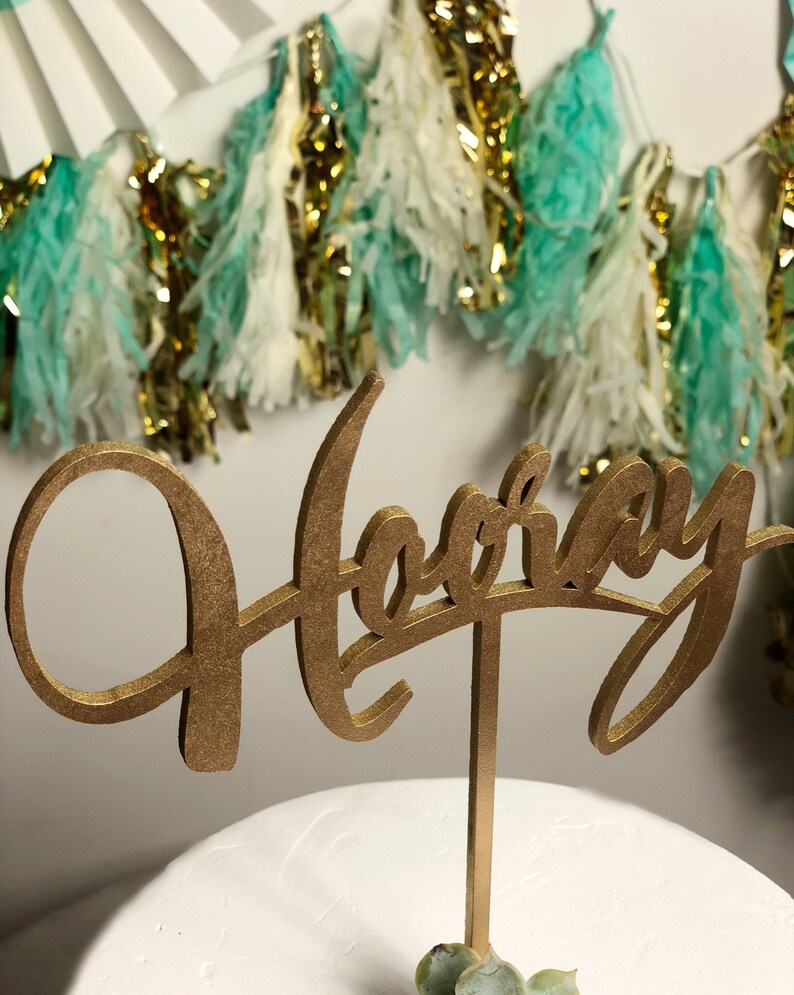 Hooray Cake Topper Graduation Cake Topper Laser Cut Horray | Etsy