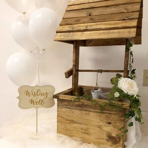 Wishing Well Table Sign - Wishing Well Sign - Wood Wishing Well Sign ...