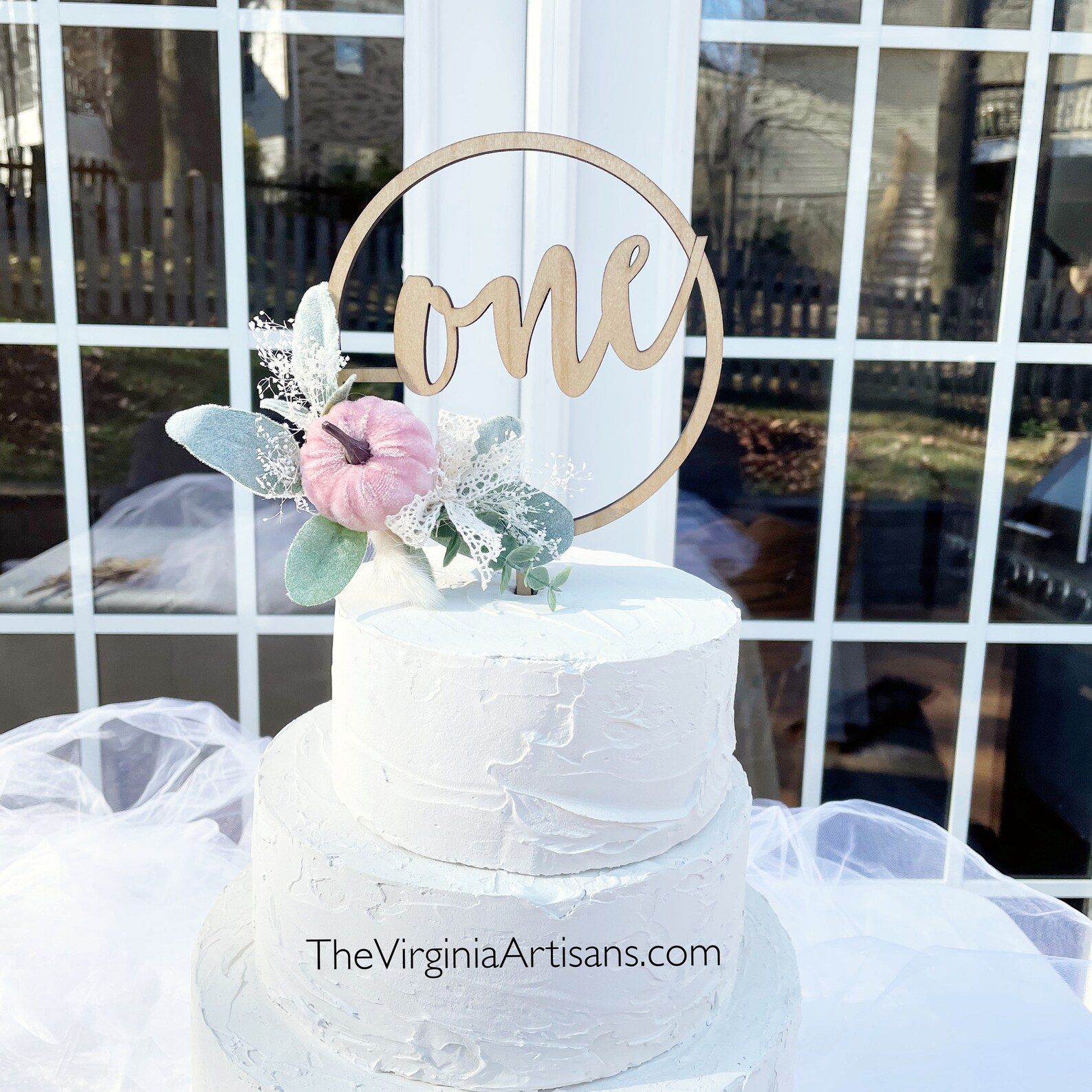 First Birthday Pumpkin Cake Topper - Blush Pumpkin Cake Topper - Cake ...