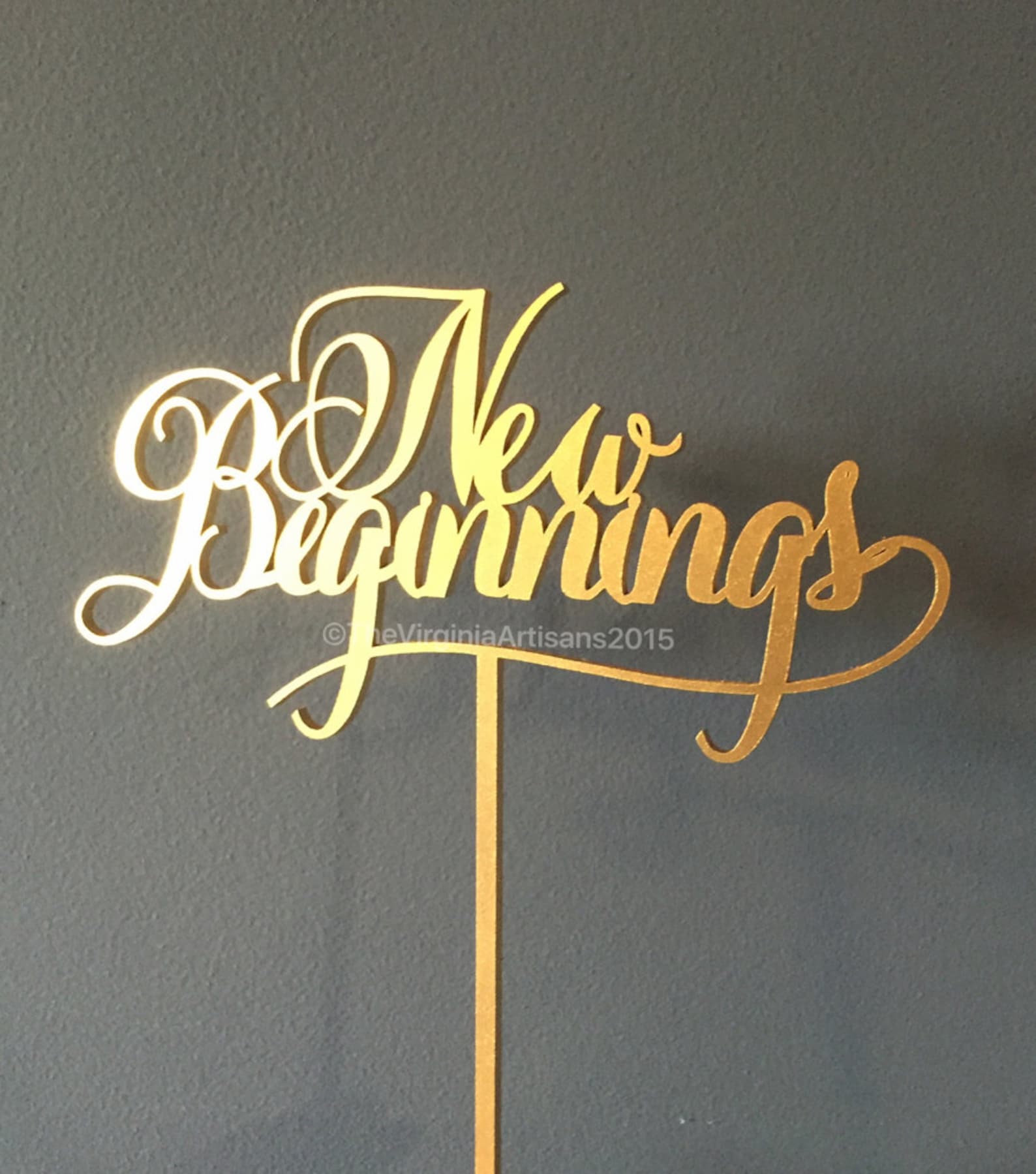 New Beginnings Sign New Year Decor Gold or Silver - Etsy