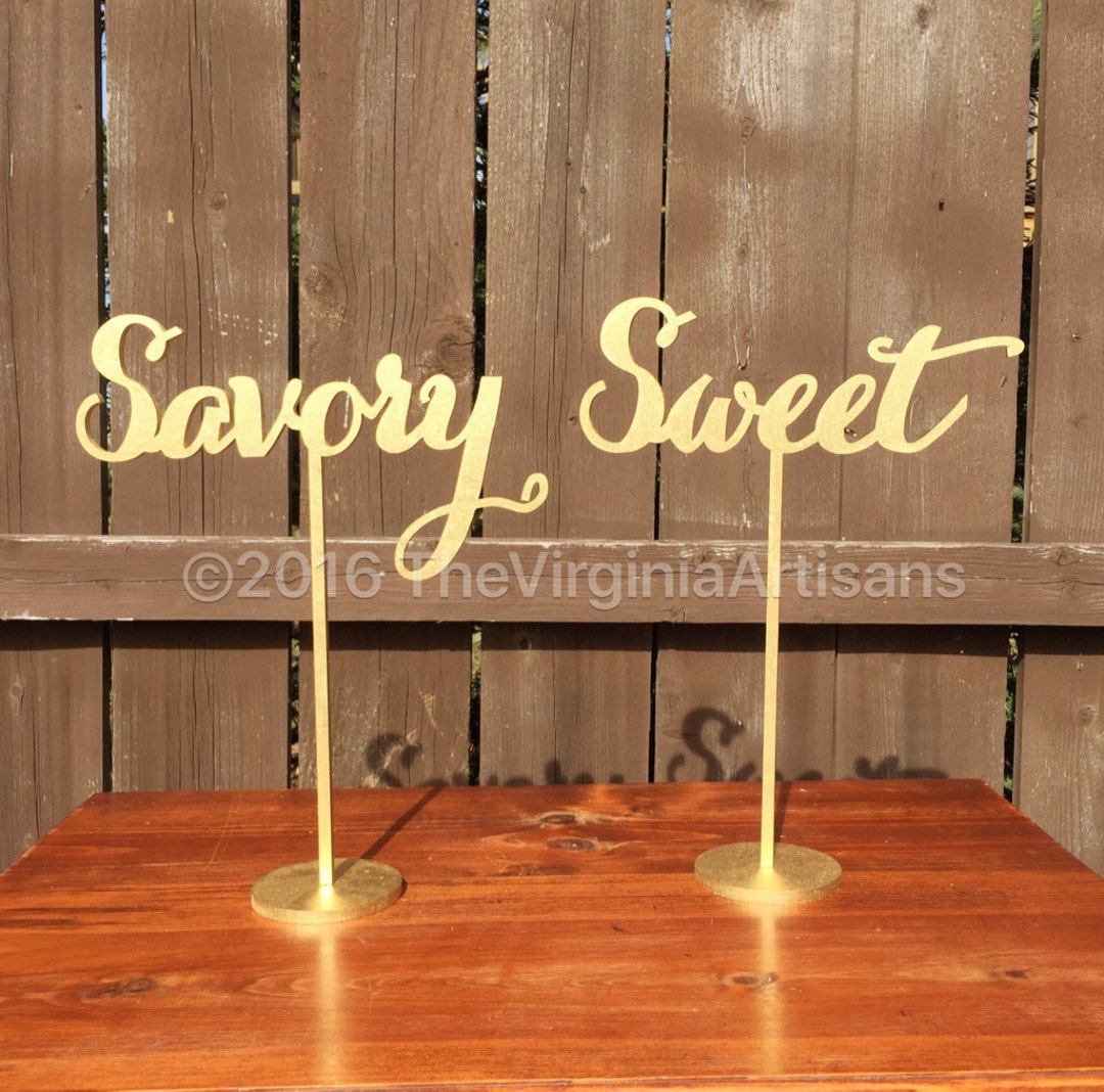 Savory and Sweet Buffet Signs Set of Two Buffet Signage - Etsy