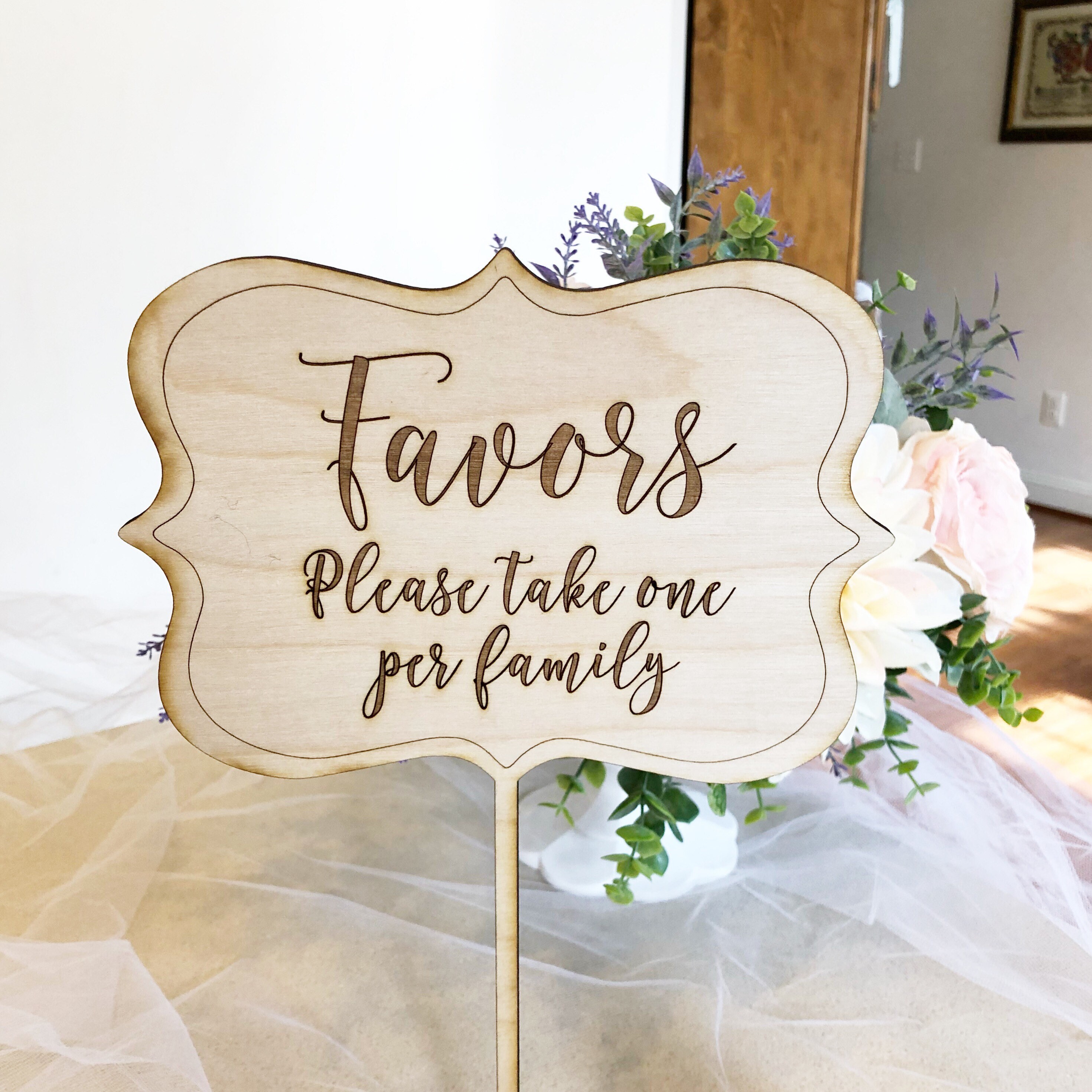 Favors Table Sign - Please Take One Table Sign - Rustic Wedding Signs ...