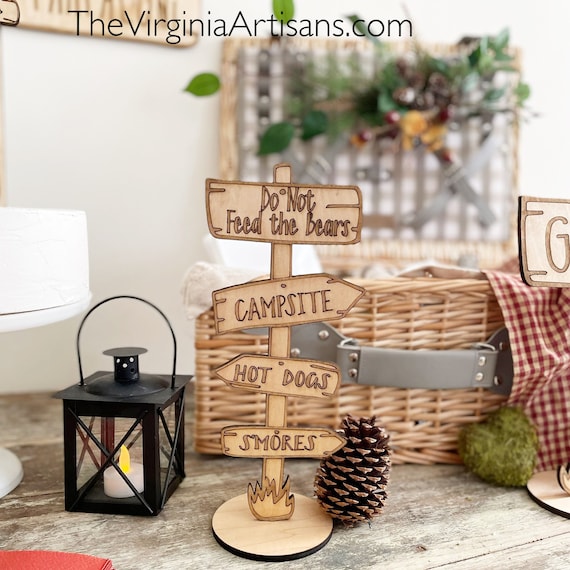 Dont Feed the Bears Sign/ Camping Themed Table Sign Camping - Etsy