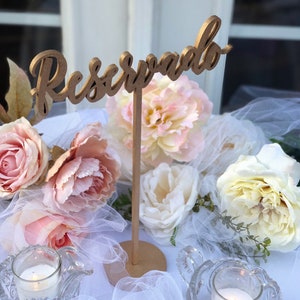 Reservado, Reserved Signs - Rotulo Para Mesa Principal - Reserved Head ...