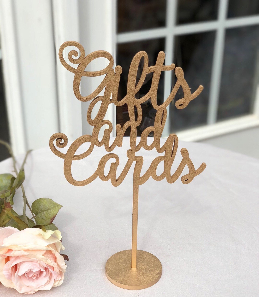 Gifts and Cards Sign, Gifts and Cards Party Signage, Wedding Sign, Gold ...