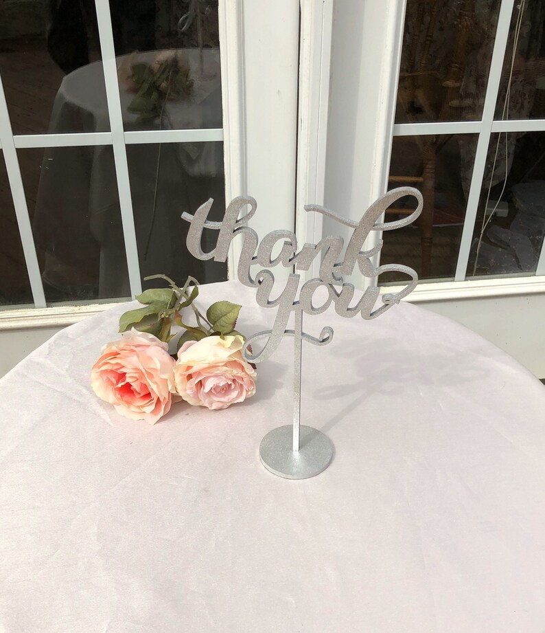Thank You Sign Thank you self standing sign Gold Silver | Etsy