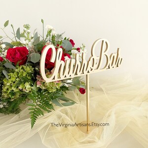 Churro Bar Table Sign - Churro Bar Sign - Laser Cut Churro Bar Sign ...