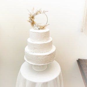 Hoop Dried Flowers Cake Topper - Floral Cake Topper - Wedding ...