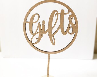 Gifts Sign Gifts Party Sign Wedding Decor Rustic Party Decor Gift Table ...