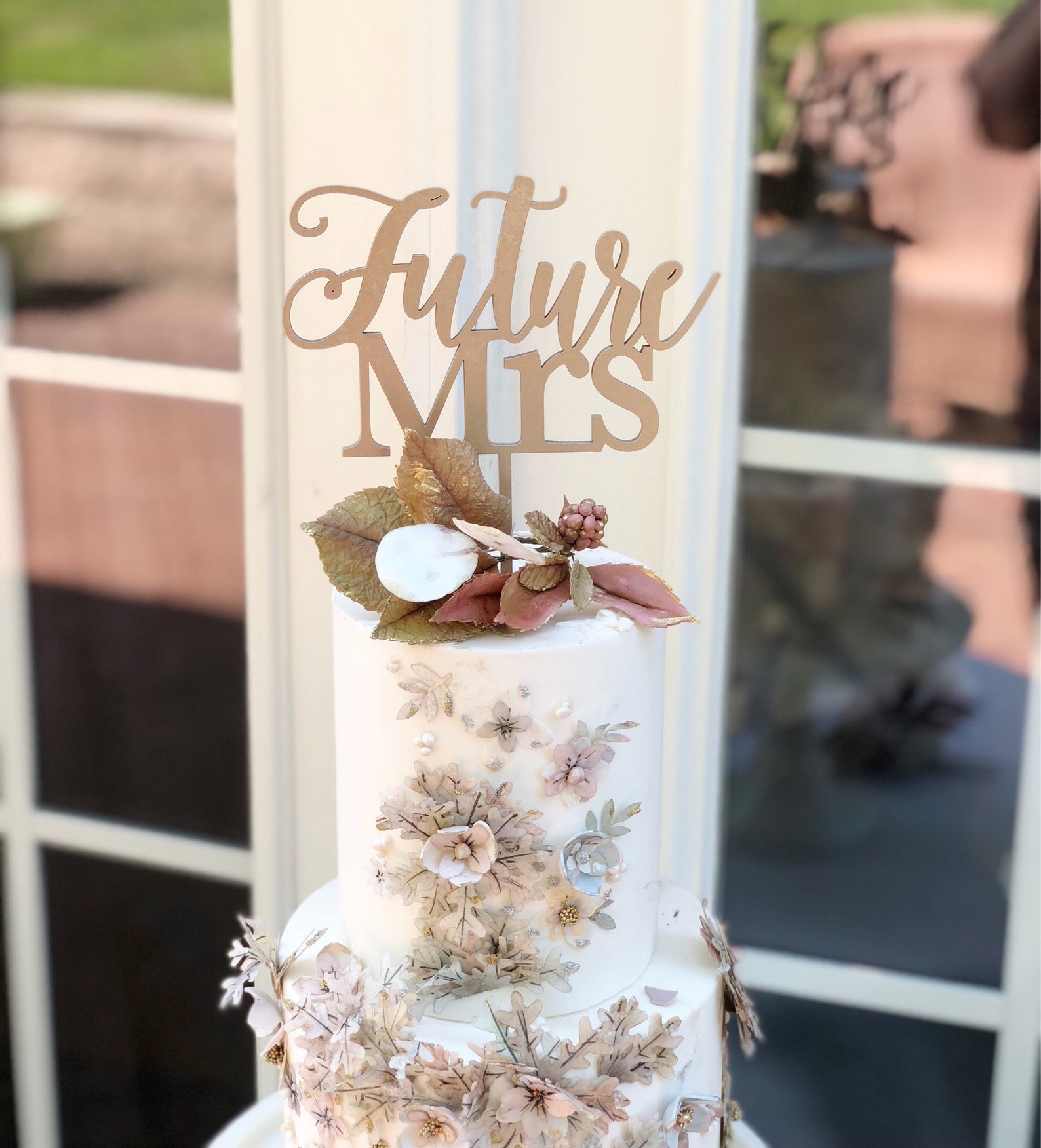 Future Mrs Cake Topper - Future Mrs Bridal Shower Cake Topper - Bride ...
