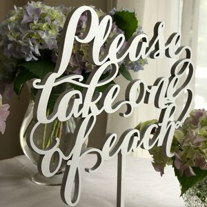 Please Take One Sign,please Take One of Each Sign, Wedding Signage ...