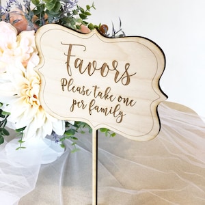 Favors Table Sign - Please Take One Table Sign - Rustic Wedding Signs ...