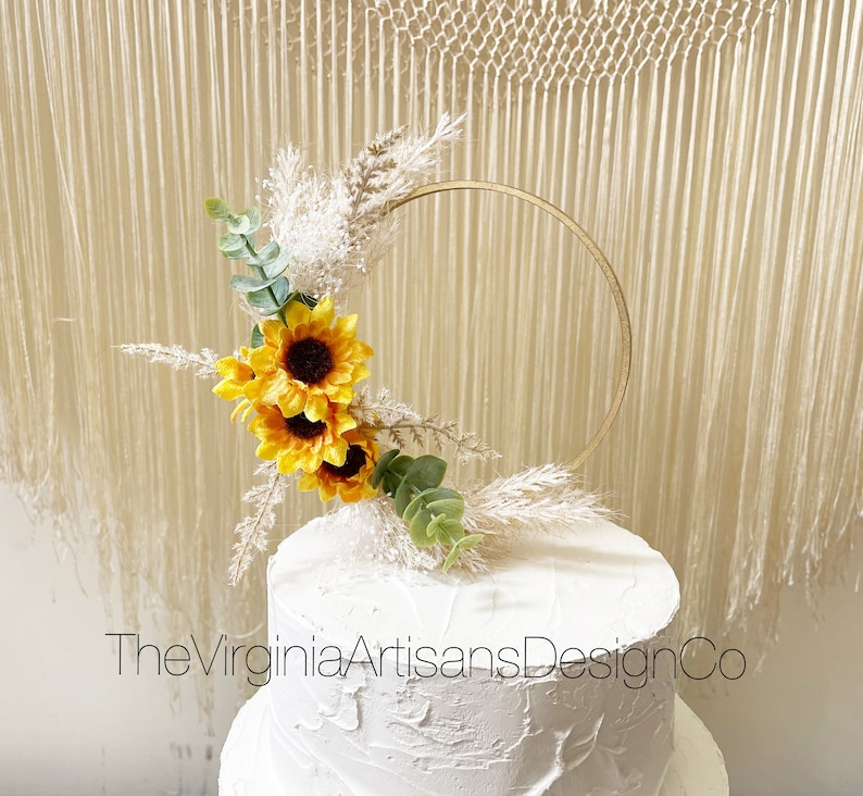 Sunflowers Cake Topper- Sunflower Flowers Cake Topper - Wedding ...
