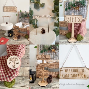Custom Welcome to Camp Wood Sign, Camping Themed Backdrop Sign, Camping ...