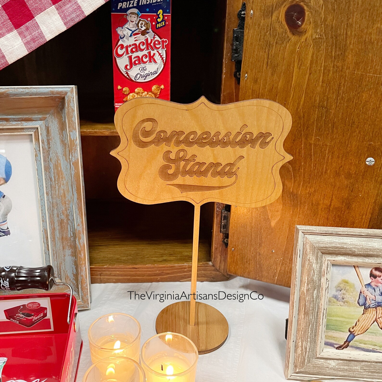 Concession Stand Baseball Themed Sign - Baseball Themed Baby Shower ...