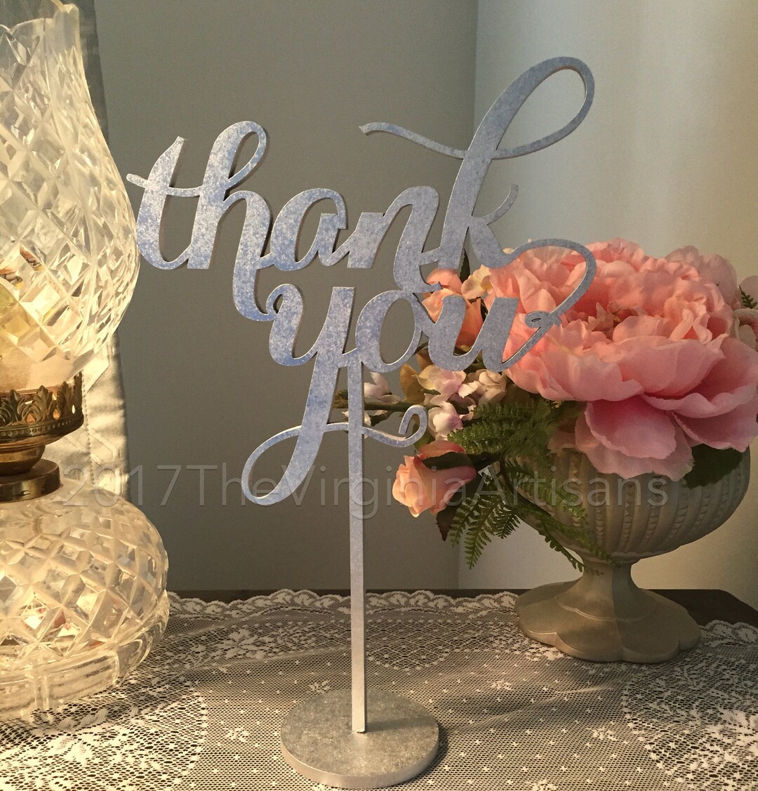Thank You Sign - Thank You Self Standing Sign - Gold, Silver or DIY ...