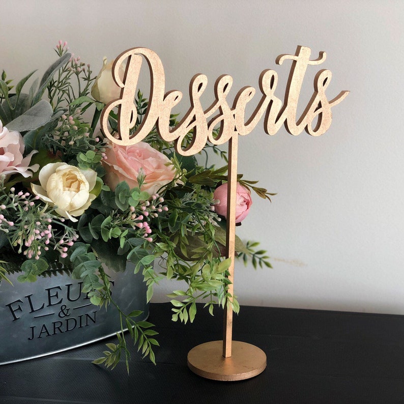 Desserts Table Sign Desserts Sign Laser Cut Desserts Sign - Etsy