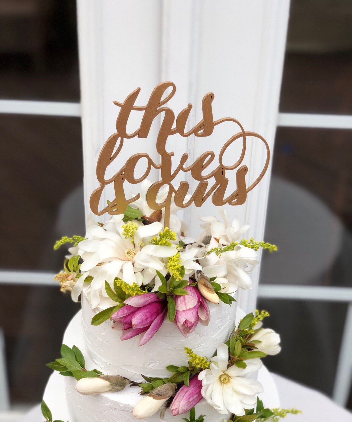 This Love is Ours Cake Topper Love Cake Topper Elegance | Etsy