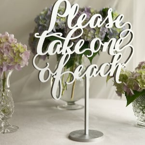 Please Take One Sign,please Take One of Each Sign, Wedding Signage ...