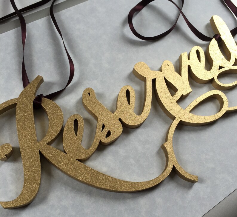 Reserved Pew Sign Reserved Signs for Wedding Wedding | Etsy