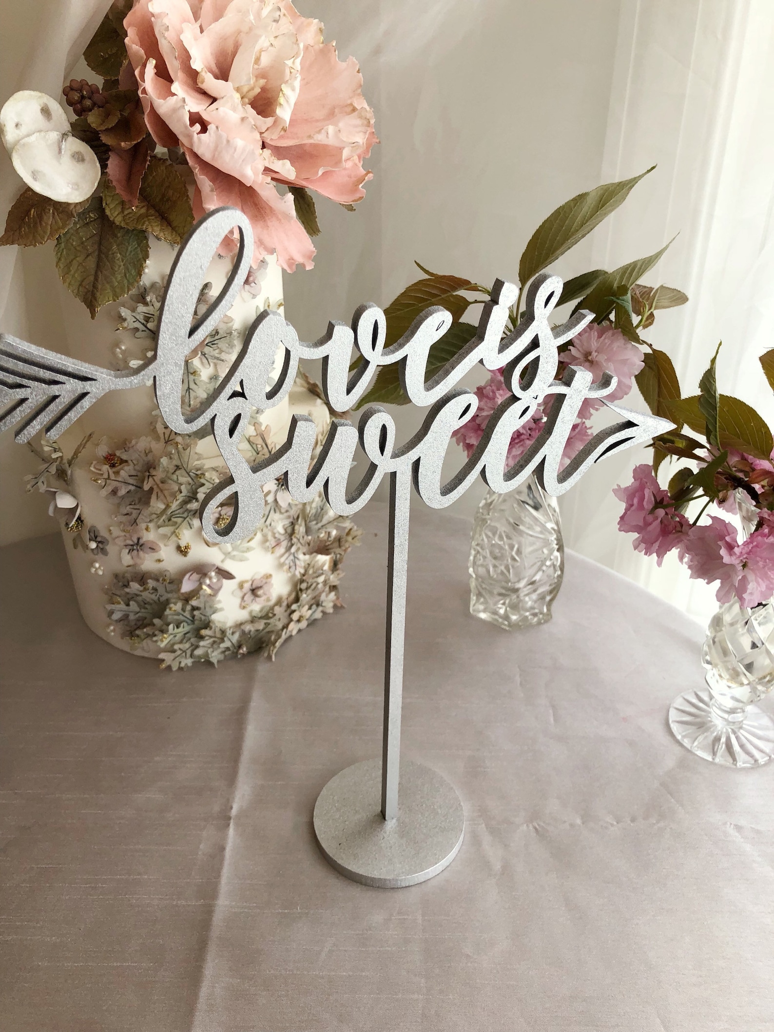 Love is Sweet Sign Love is Sweet Laser Cut Sign Love is - Etsy