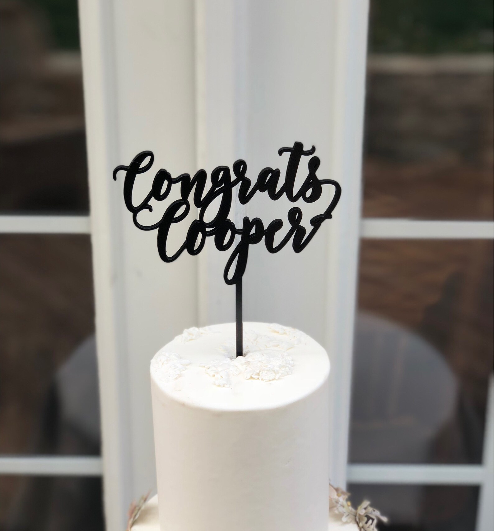 Graduation Cake Topper With One Custom Name Congrats Cake | Etsy