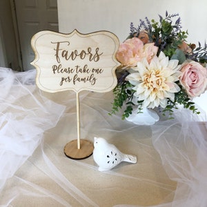 Favors Table Sign - Please Take One Table Sign - Rustic Wedding Signs ...