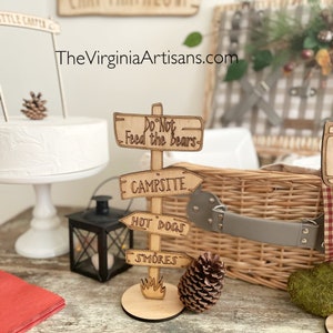 Dont Feed the Bears Sign/ Camping Themed Table Sign Camping - Etsy