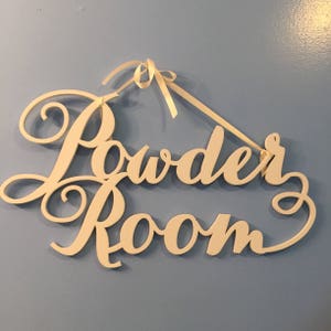 Powder Room Wall Sign - Powder Room Laser Cut Sign - Home Decor. Farm ...