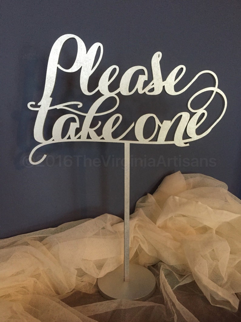 Please Take One Sign Please Take One Table Sign Gold Silver - Etsy