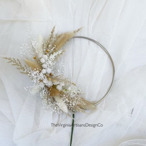 Hoop Dried Flowers Cake Topper - Floral Cake Topper - Wedding ...