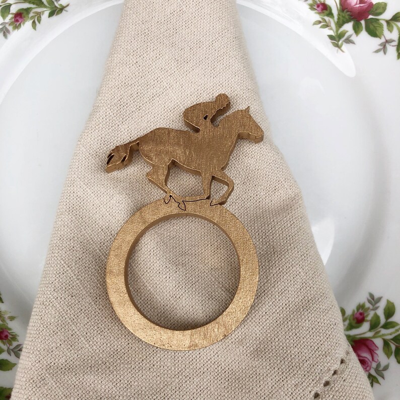 Race Horse Napkin Rings Kentucky Derby Themed Party Decor | Etsy