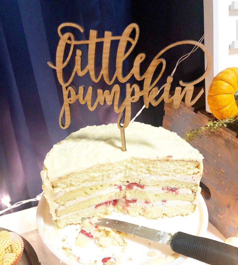 Little Pumpkin Cake Topper Pumpkin Themed Baby Shower Cake - Etsy