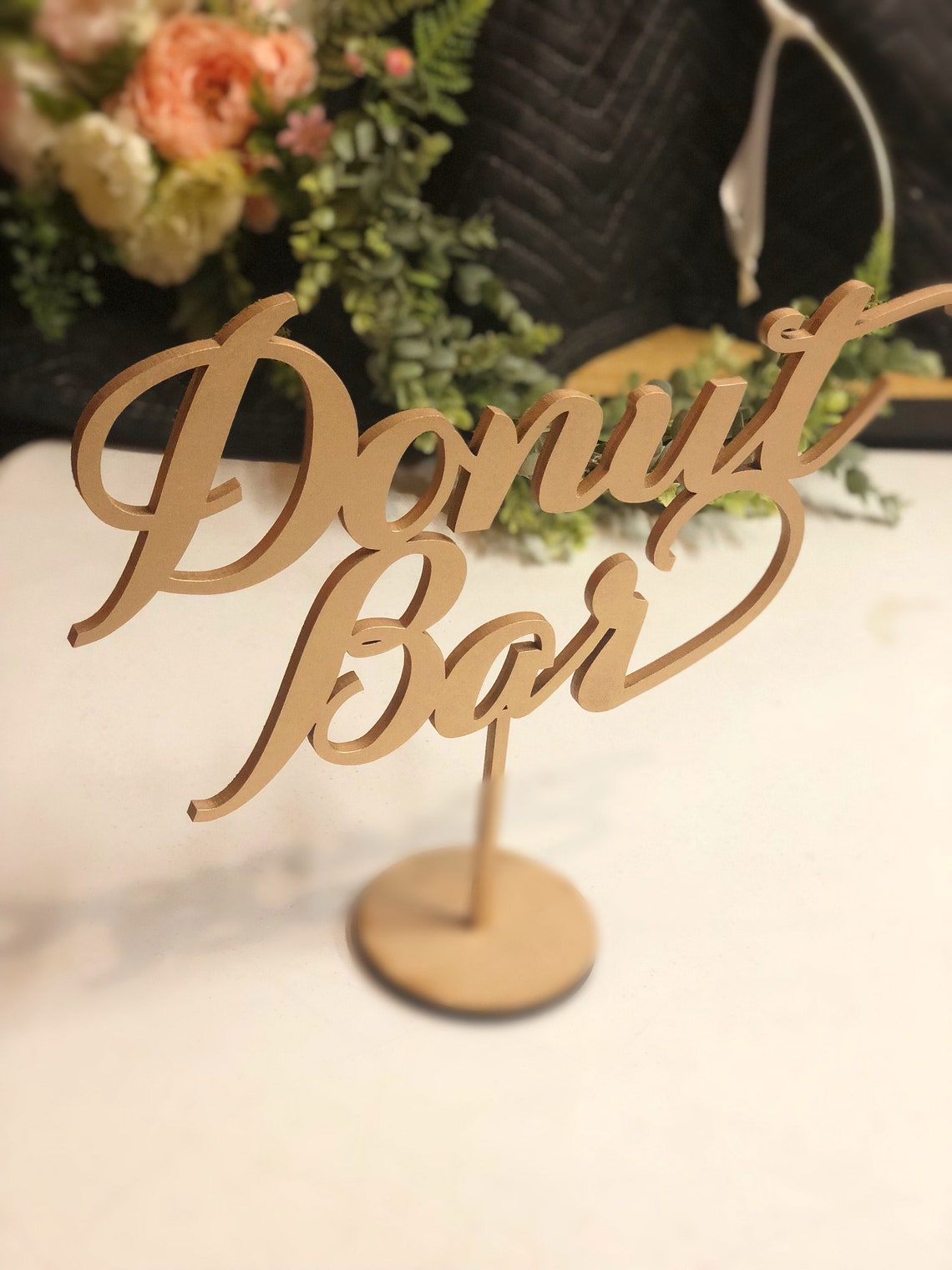 Donut Bar Table Sign Donuts Sign Laser Cut Donuts Sign - Etsy