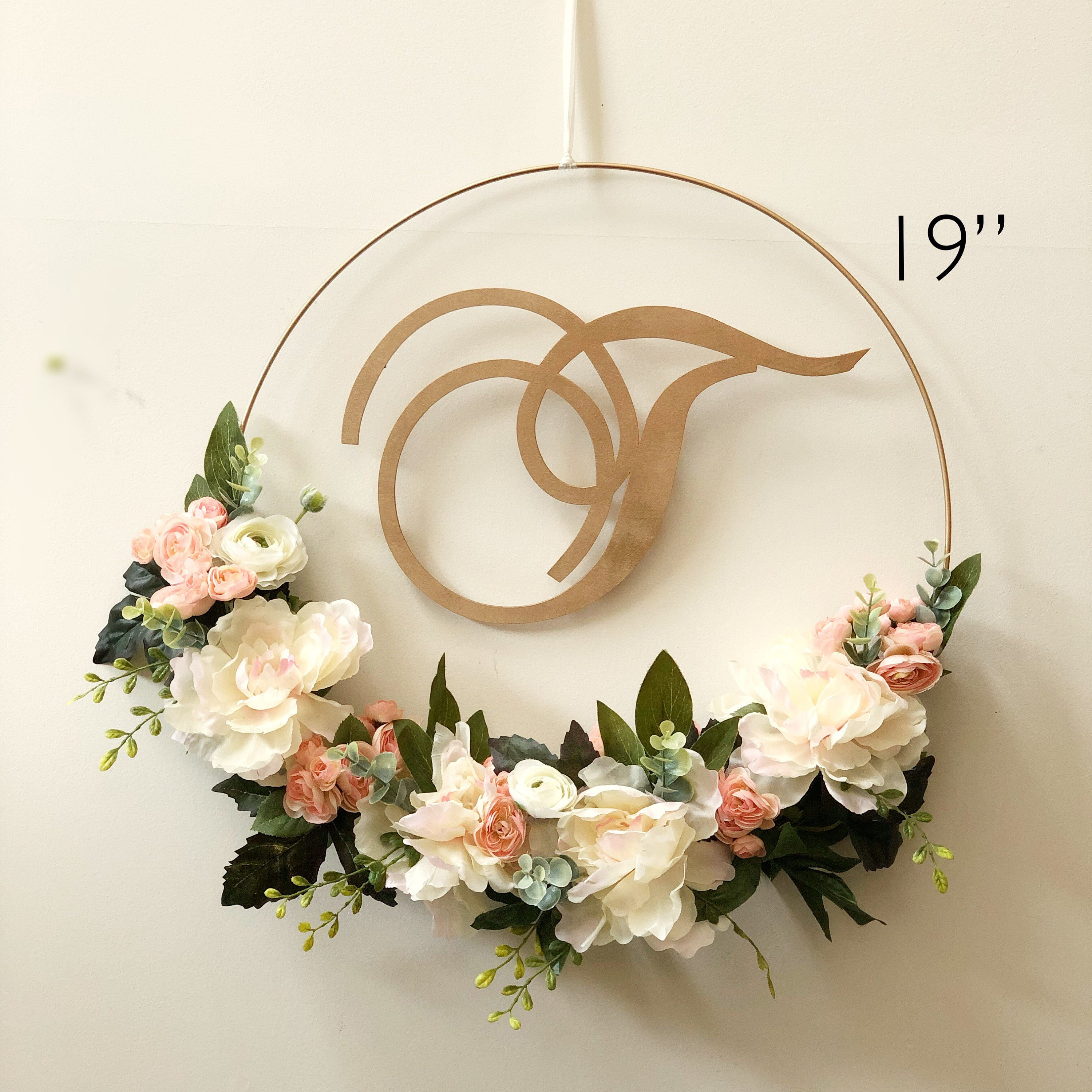 SET OF THREE Modern Floral Hoop Wreaths set of three | Etsy