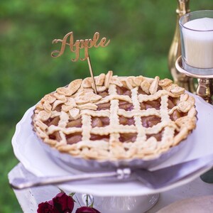 Pie Toppers - Laser Cut Wood Pie Signs - Etsy