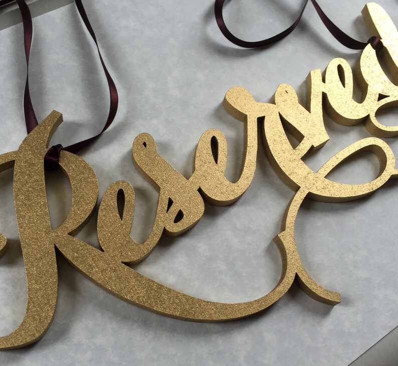 Reserved Pew Sign Reserved Signs for Wedding Wedding - Etsy
