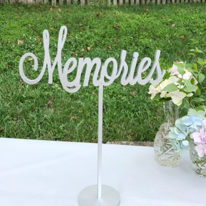 Memories Sign - Please Sign Memories, Wedding Signage, Retirement Party ...
