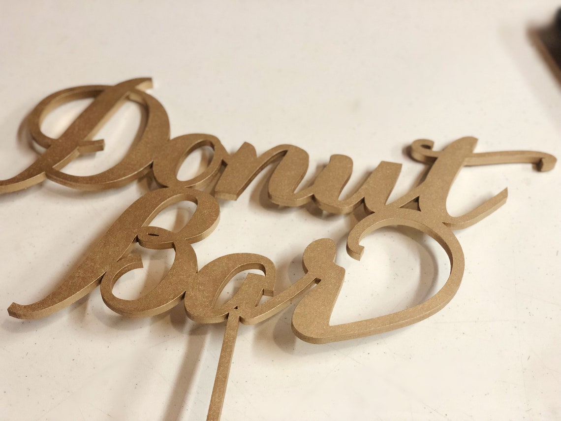 Donut Bar Table Sign, Donuts Sign, Laser Cut Donuts Sign, Donut Wall ...