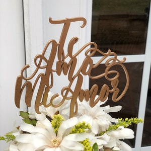 Te Amo Mi Amor Cake Topper Wedding Cake Topper in Spanish Amor Cake ...