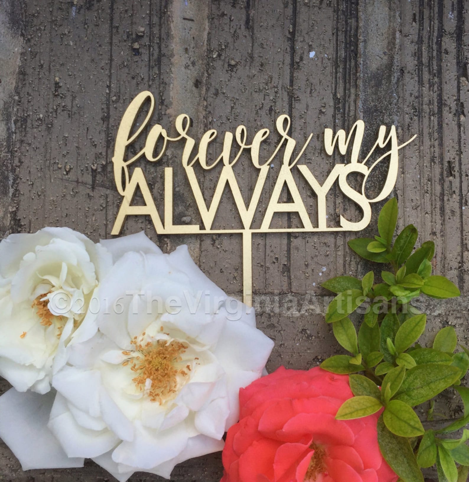 Forever My Always Cake Topper Gold Frase Wedding Cake Topper - Etsy