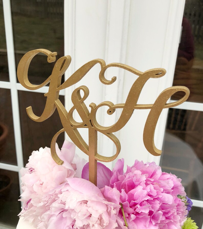 Initials Cake Topper Two Initials Cake Topper Two Letters - Etsy