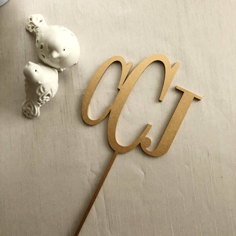 Modern Style Monogram Wedding Cake Topper Monogram Cake - Etsy