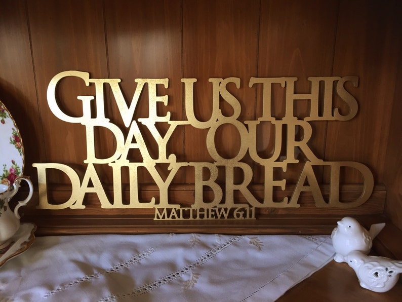Give Us This Day Our Daily Bread Inspirational Christian Art - Etsy
