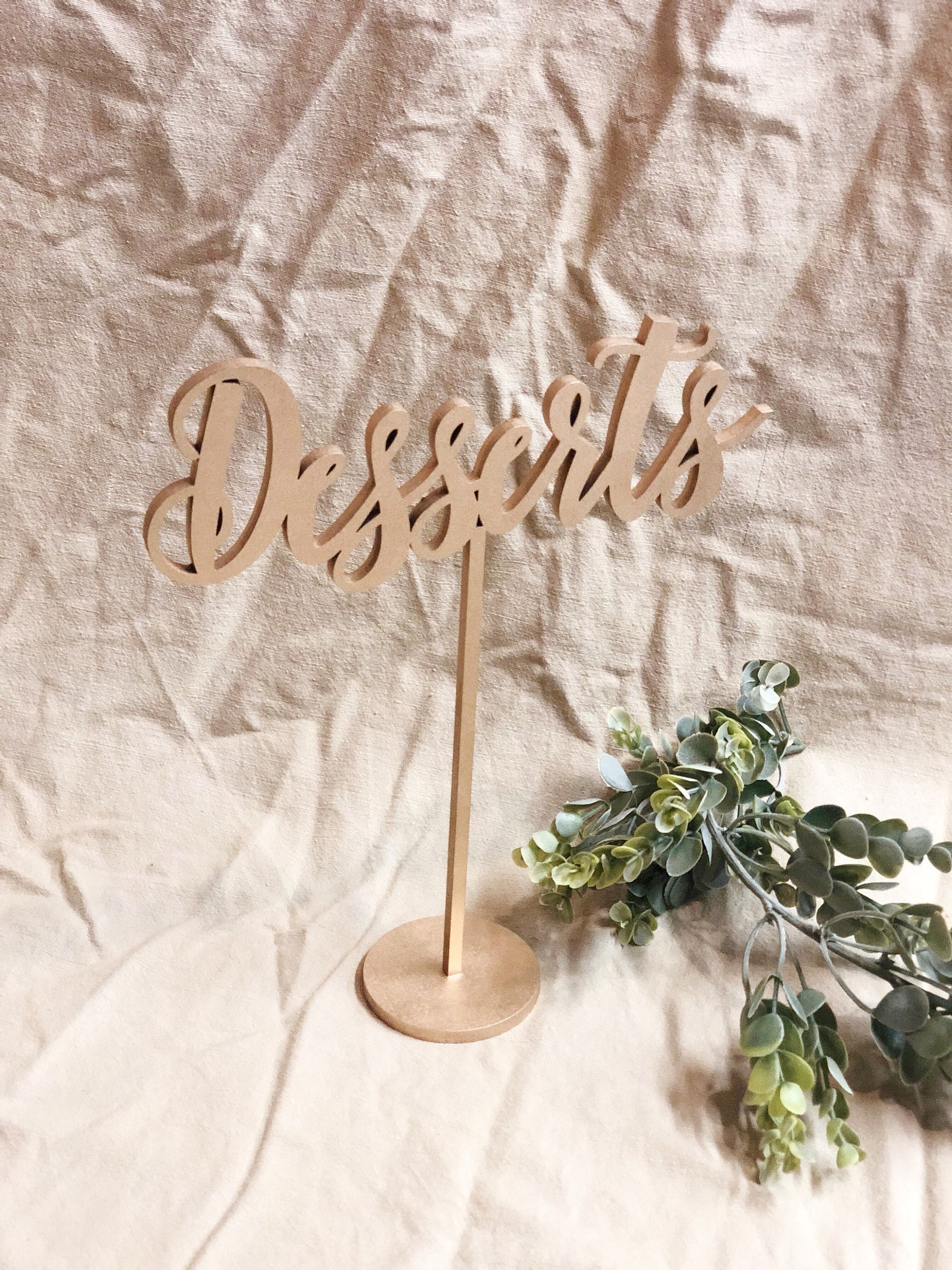 Desserts Table Sign Desserts Sign Laser Cut Desserts Sign | Etsy