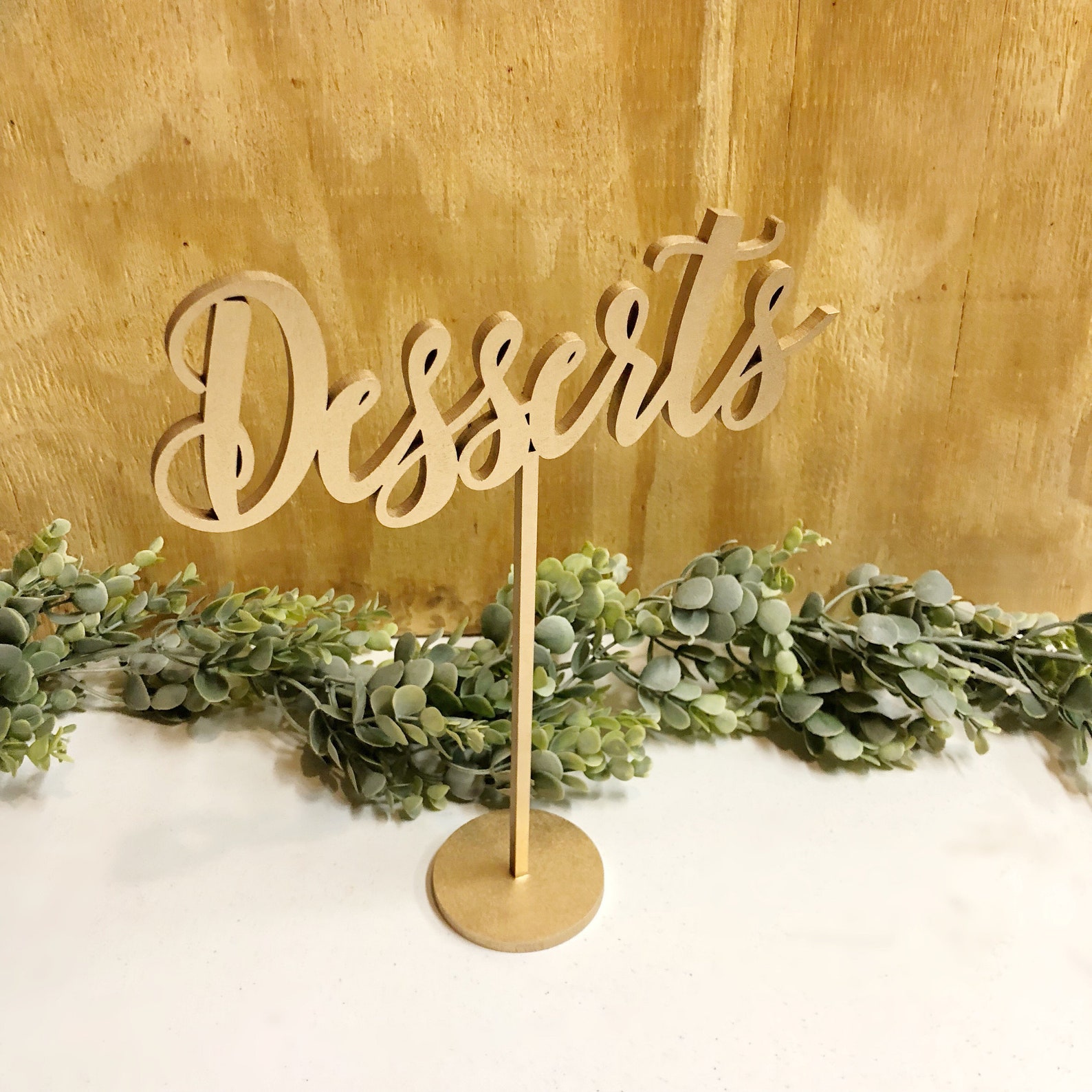 Desserts Table Sign Desserts Sign Laser Cut Desserts Sign | Etsy