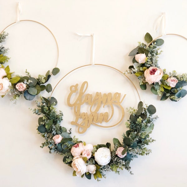 Floral Hoop Wreath - Etsy