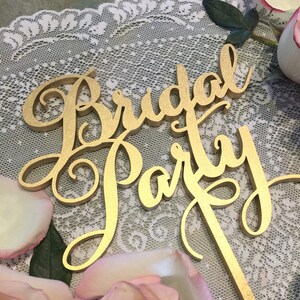 Bridal Party Sign - Laser Cut Wedding Sign - Bridal Party Table Sign ...