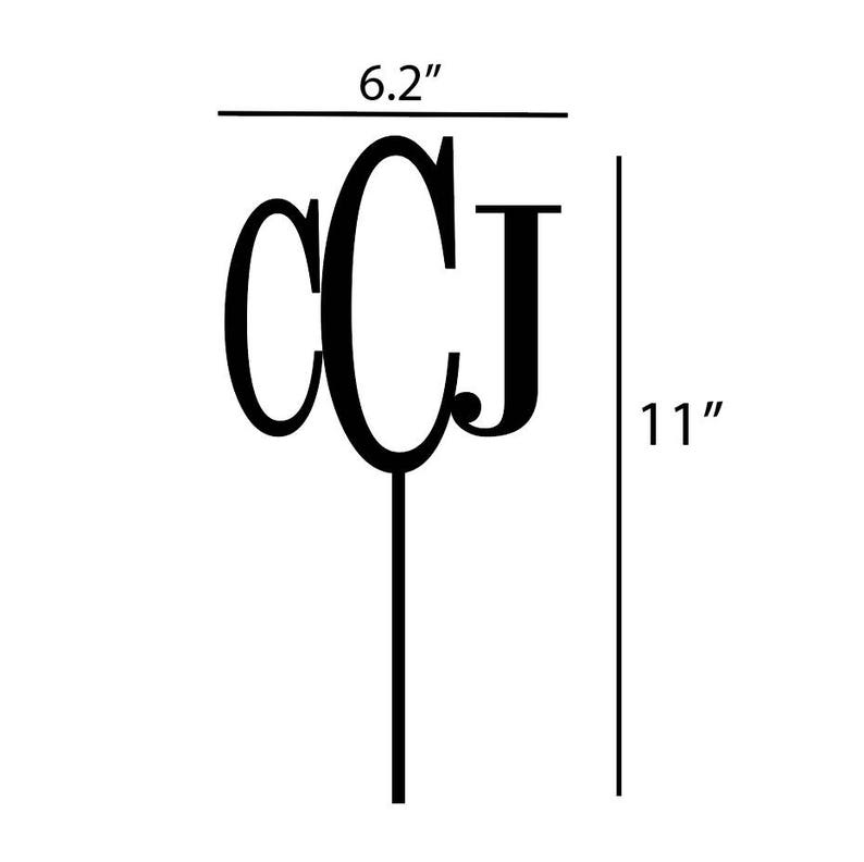 Modern Style Monogram Wedding Cake Topper Monogram Cake - Etsy