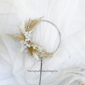 Hoop Dried Flowers Cake Topper - Floral Cake Topper - Wedding ...